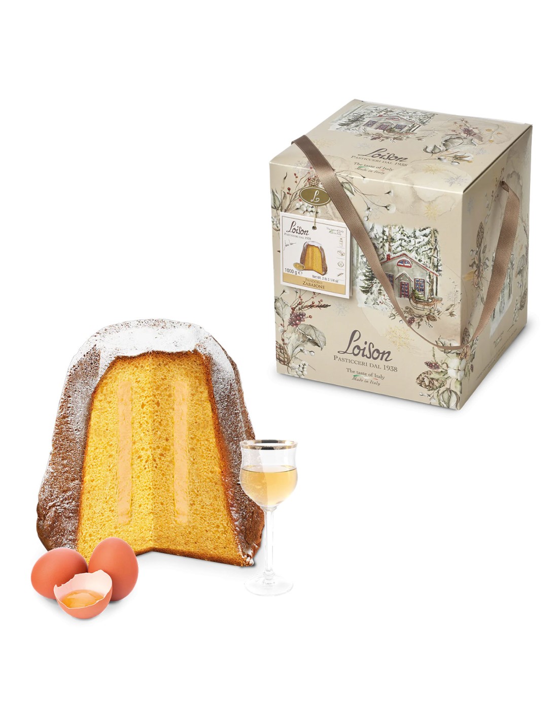 PANDORO ALLO ZABAIONE linea Foresta 1kg - LOISON
